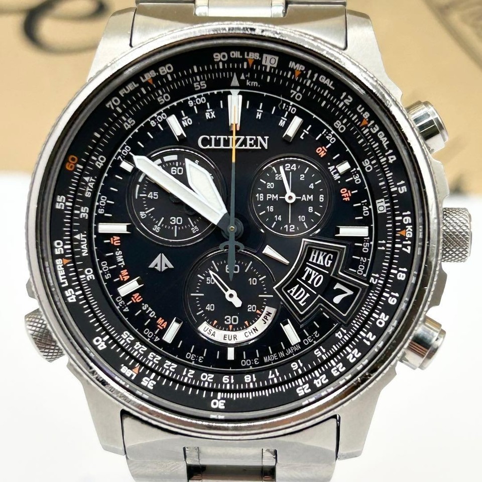 Citizen Promaster Sky Eco Drive Solar BY0080-57E Titanium Chronograph ...