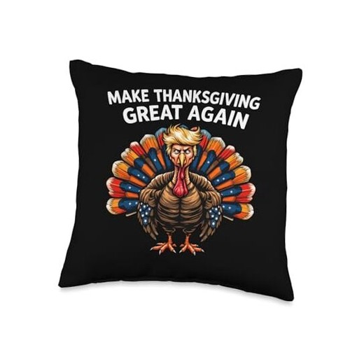 Make Thanksgiving Great Again Trump Turkey Throw Pillow 16x16 | eBay