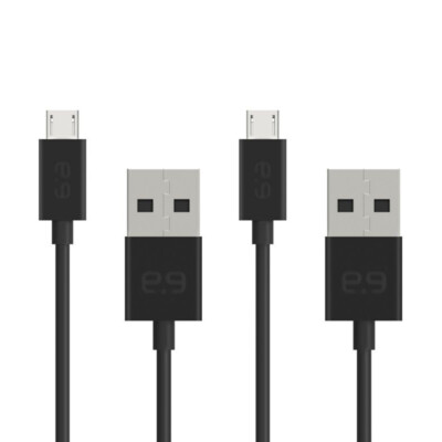 2PK PureGear Micro USB To USB Type-A Computer/Smartphone Cable Black 3m ...