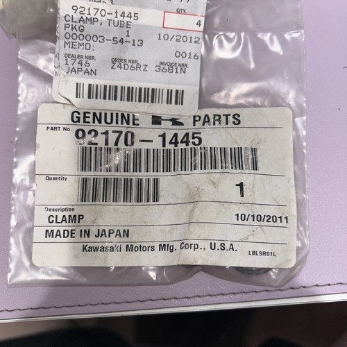 New OEM Kawasaki CLAMP,TUBE 92170-1445 gg3 | eBay