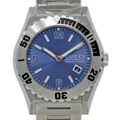 Gucci 115 Pantheon YA115211 42mm Stainless Steel Blue Dial Box/Warranty ...