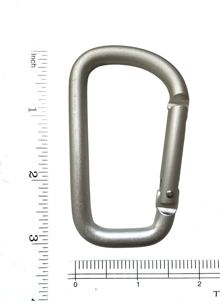 50 pcs 3" Heavy Duty Carabiner Spring D Clip Key Chain D Shape Matte ...
