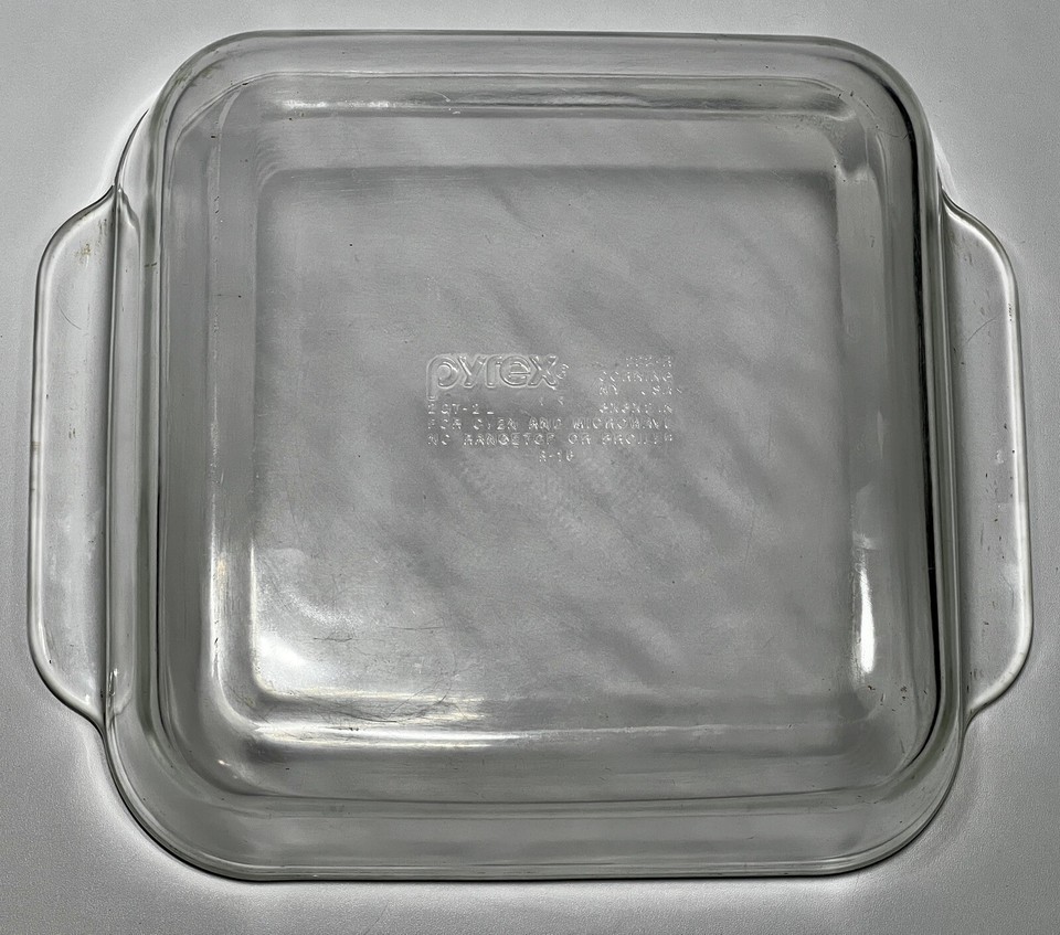Vtg Pyrex 2 Qt 222-R Clear Square 8x8x2 Baking Dish Good Used Condition ...