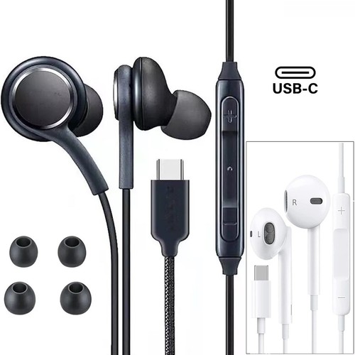 For Samsung Galaxy A56 A36 A26 A16 A17 USB-C Headphones Earphones Mic ...