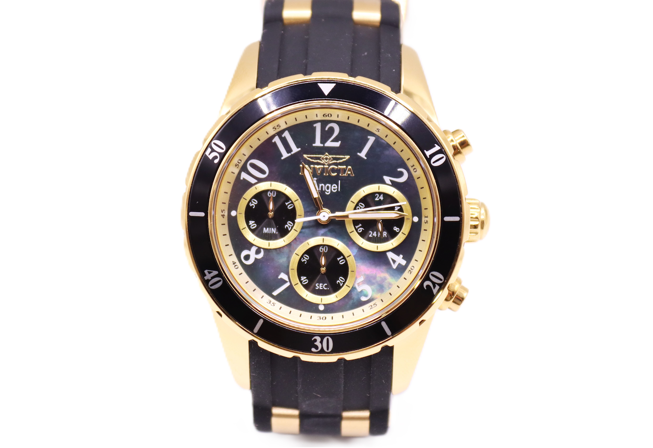 Invicta Angel Chronograph Quartz Black Dial Ladies Watch 35589 ...