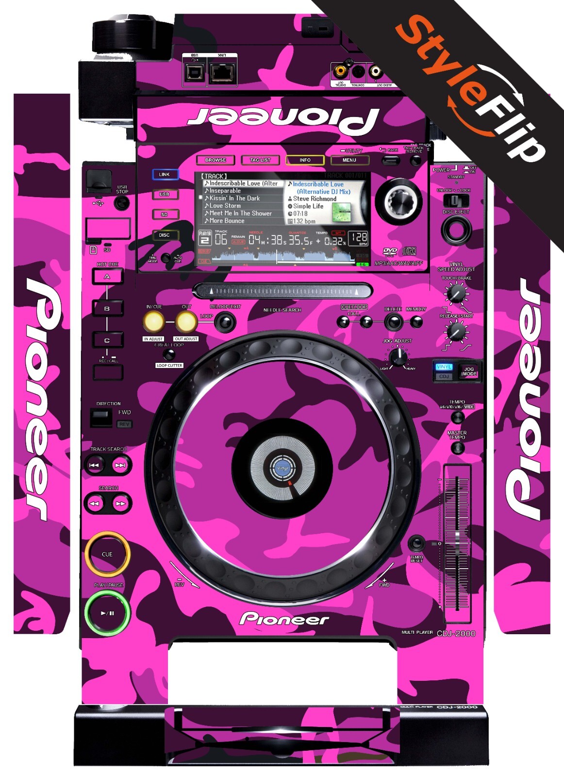 Pioneer CDJ-2000 Skin | Camo Pink | Protective Decal | StyleFlip Skins ...