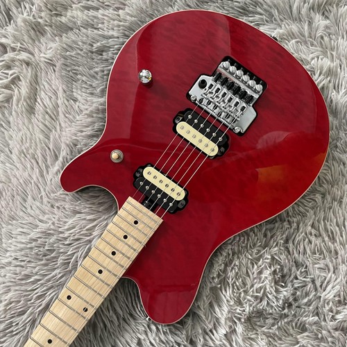 Quilted Maple Top Red Electric Bass Guitar Floyd Rose Bridge | eBay