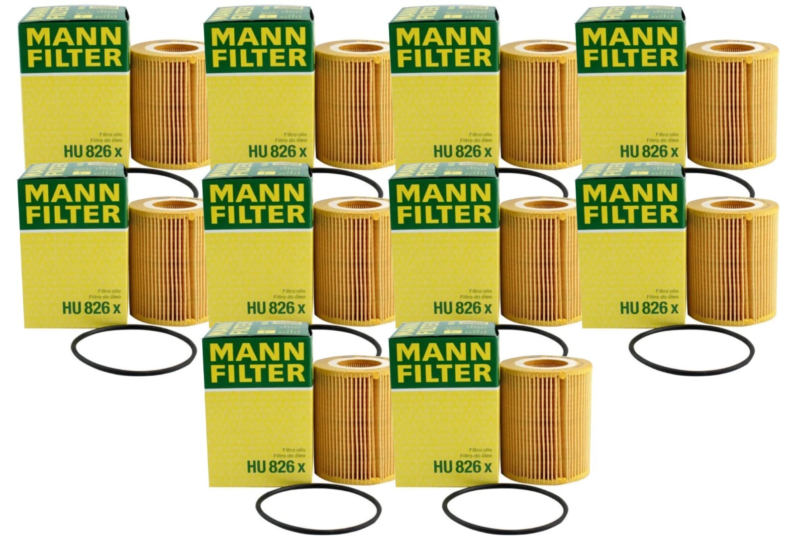 Mann Set of 10 Engine Oil Filter HU826X For Discovery Range Rover Sport ...
