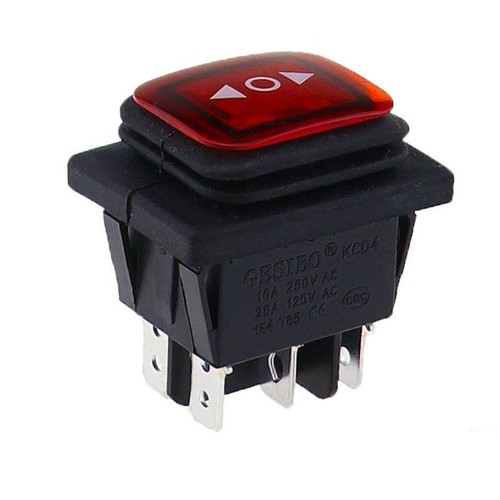 Momentary Red Rocker Switch Double Side Spring 6 Flat Pins Fix Lock 12V ...