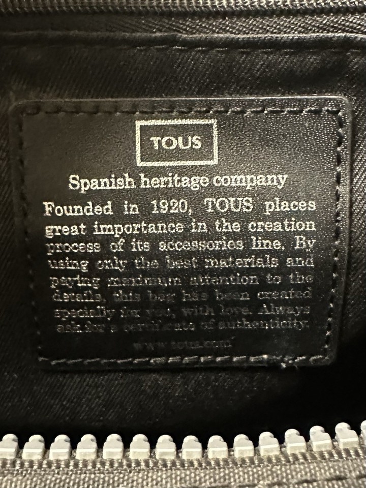 TOUS Catri All Purpose Baby Shoulder Bag in Anthracite-Black with Logo ...