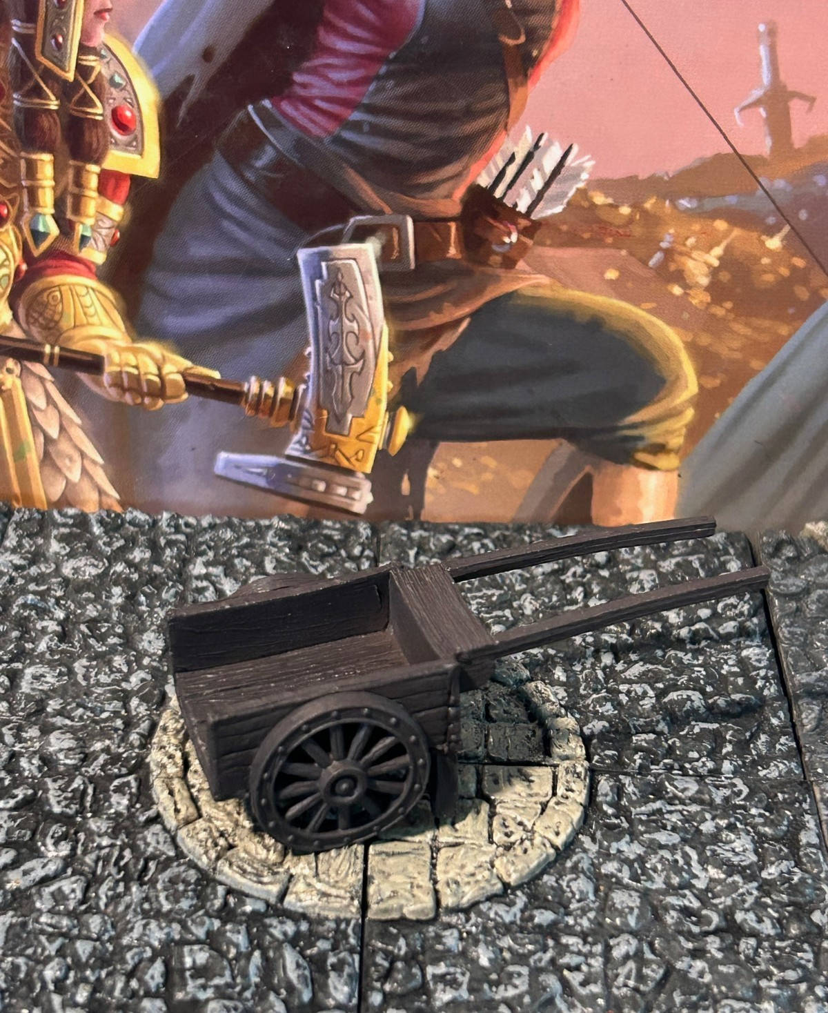 Wagon 2 Wheel Cart D&D Miniature Dungeons Dragons Rusty Dragon Inn ...