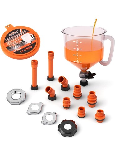 HORUSDY No-Spill Coolant Funnel Kit Spill Proof Funnel Bleeder with ...