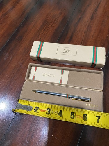 Vintage GUCCI Gold-Tone Ballpoint Pen with Box | eBay
