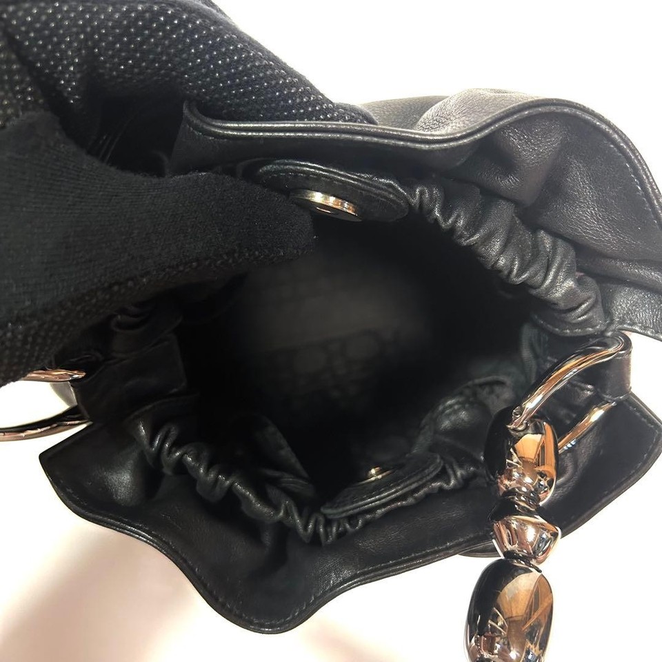 Dior Maris Pearl Handbag All Leather Black Authentic New 80cm | eBay