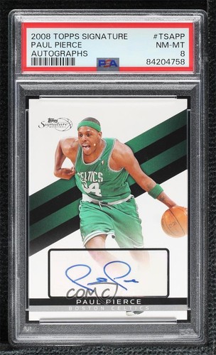 2008-09 Topps Signature Auto /1999 Paul Pierce #TSA-PP PSA 8 Auto HOF ...