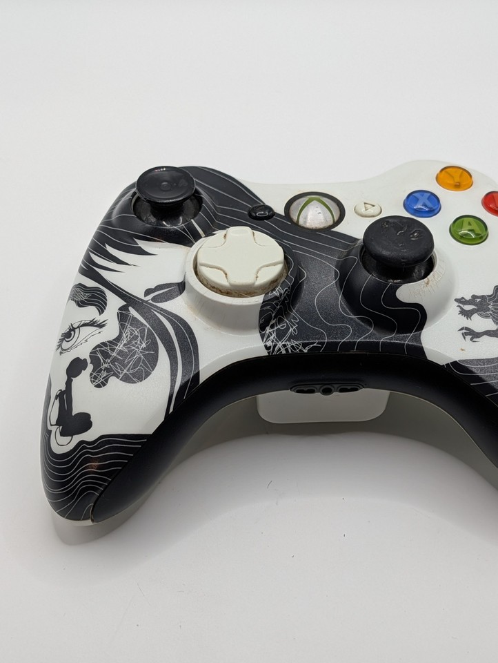 Microsoft Xbox 360 Wireless Controller Dragon Age Black White - Sold As ...