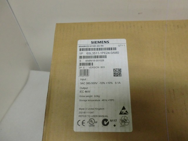 Siemens Sinamics Inverter G110d ASI RS 6sl3511-1pe24-0am0 for sale ...