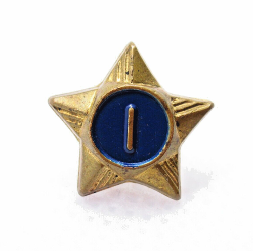 1 Year Of Service Star - Boy Scouts - Gold Tone on Blue - Vintage Lapel ...