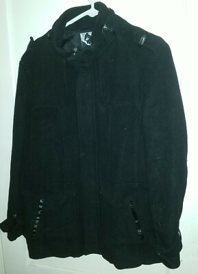 Mens XL Black Peacoat By ALT Fine Ism | eBay