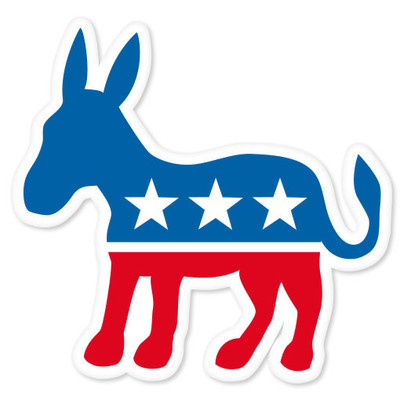 Democratic Party Logo Democrats car sticker 5" x 4" | eBay
