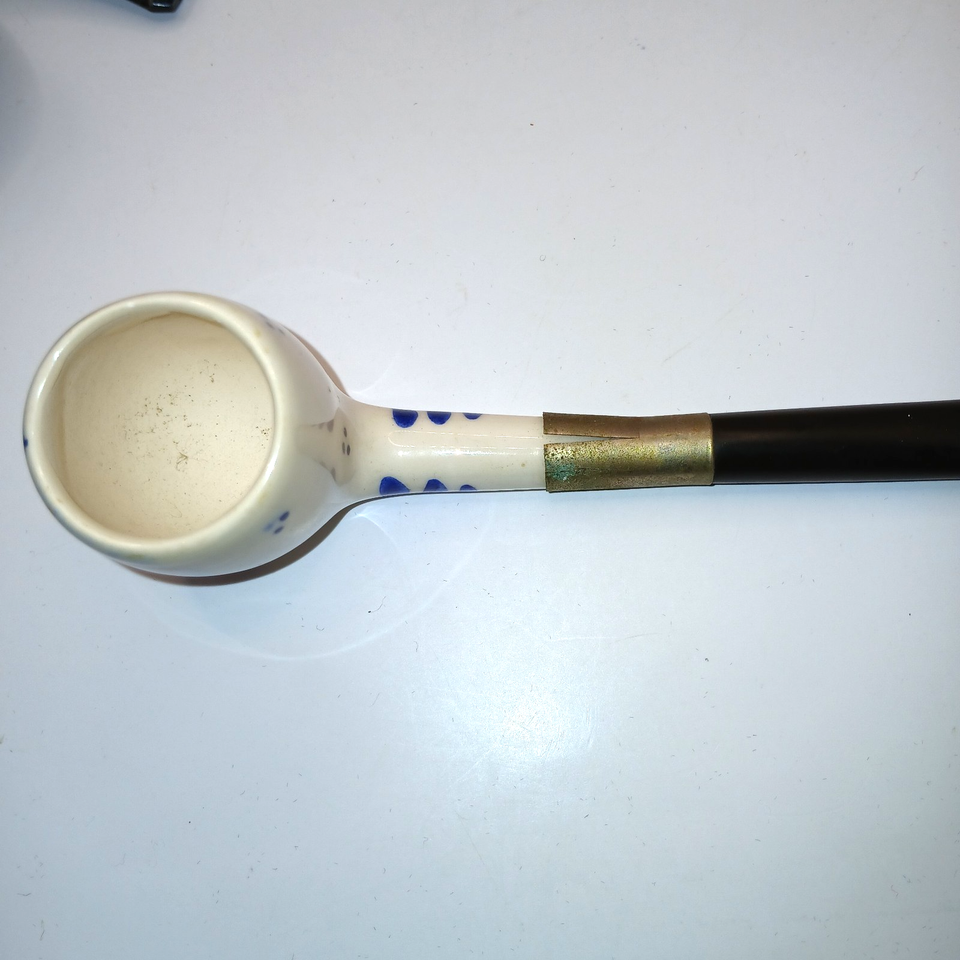 5 Vintage Mixed Lot Smoking Pipes Corncob? Delft Carved Wood Some TLC ...