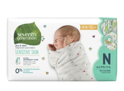 Seventh Generation Newborn Sensitive Skin Diapers - 36 Count | eBay