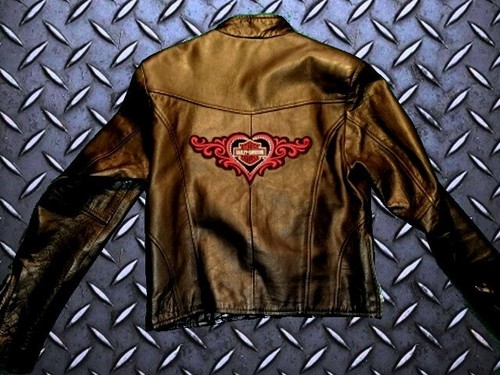 Womens Motorcycle Jacket-Shell Genuine Leather-YKK Zippers- Size Medium ...