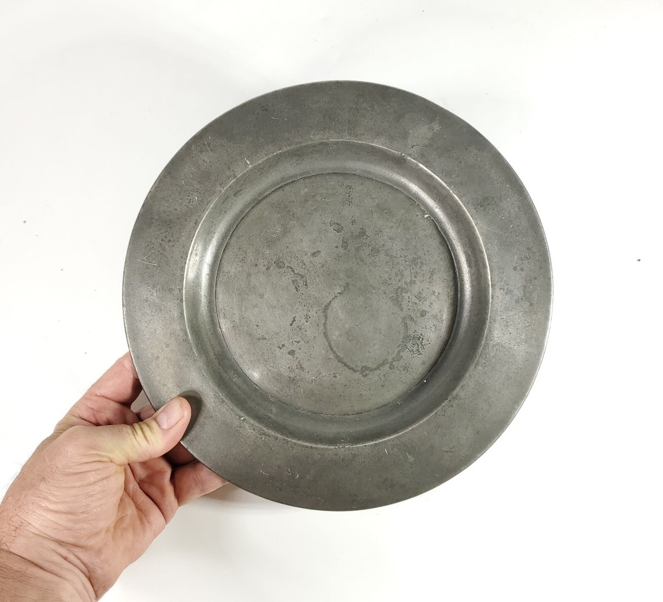 Antique London Pewter Plate with Maker Hallmarks - 10" diameter | eBay
