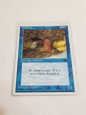 RARE Sindbad NM/M Alternate 4th Edition Blue Summon MTG Magic English | eBay