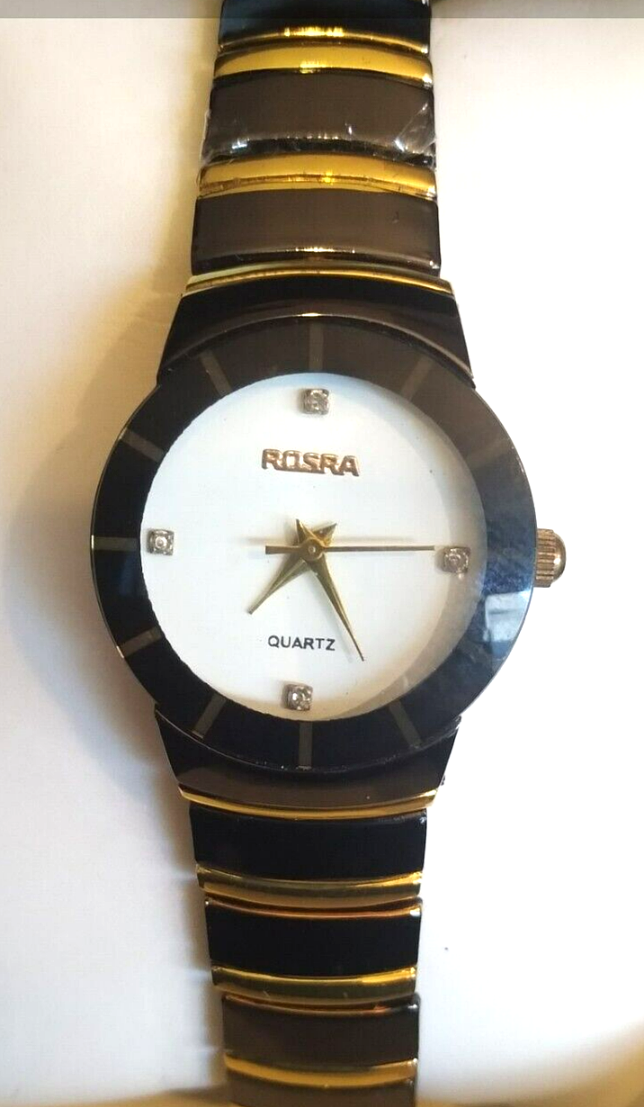 Rosra Quartz Ladies Delicate Detail Watch Metal Link Strap *NEW BATTERY ...