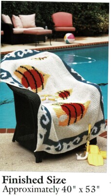 FISH IN THE SEA AFGHAN CROCHET PATTERN ONLY - AH200 | eBay