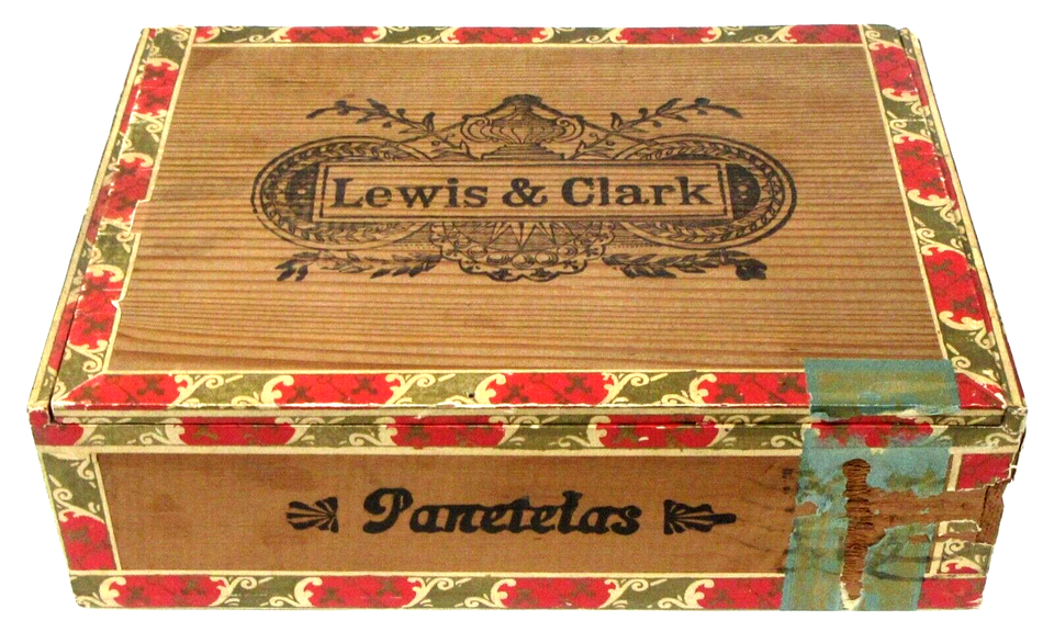 1905 LEWIS & CLACK Portland Oregon wooden cigar box 5¢ Panatelas | eBay