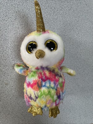 Ty Silk Enchanted Owl Unicorn Beanie Soft Toy Rainbow 2018 GC | eBay UK
