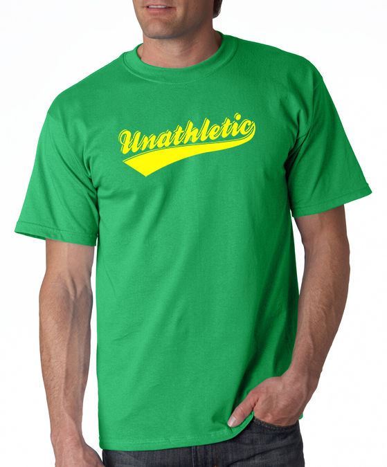 Unathletic T-shirt Funny Sports Humorous 5 Colors S-3XL | eBay