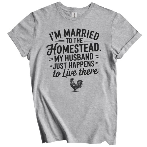 Married to the Homestead Funny Farm Wife Homesteader Quote T-Shirt | eBay