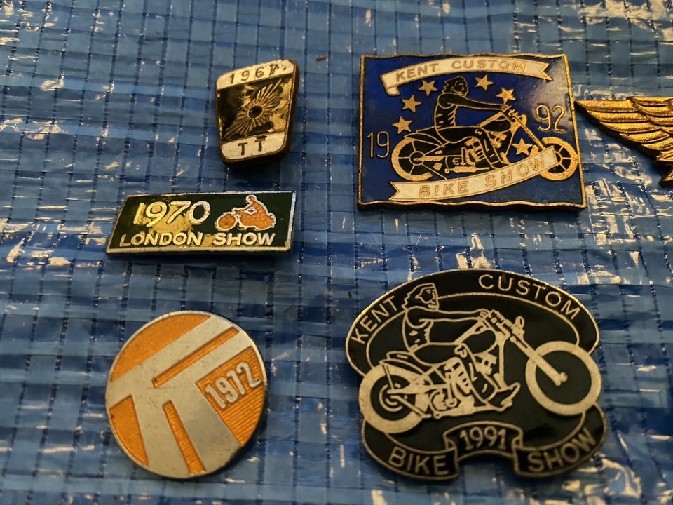 9 Vintage TT Motorcycle Rally Badges Kent Custom Bike Show joblot | eBay UK