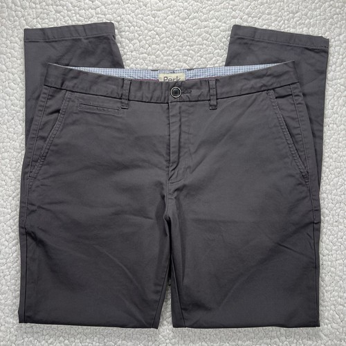 Perk Pants Mens 36x34 Blue Slim Fit Stretch Chino Flat Front Casual ...