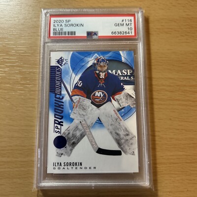 2020-21 SP Hockey Ilya Sorokin Blue SP Rookie Authentics #116 PSA 10 | eBay