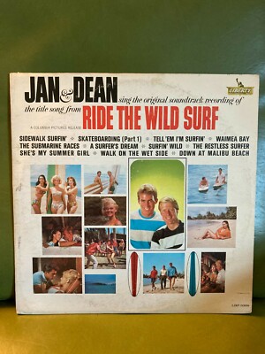 Jan and Dean Ride the Wild Surf soundtrack vinyl LP Excellent beach ...