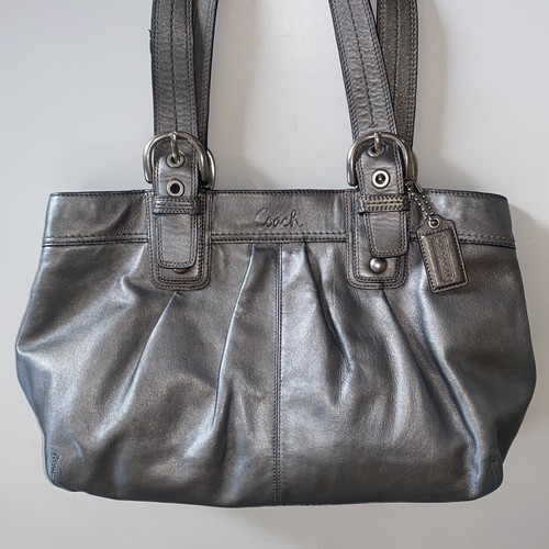 Coach SOHO Pleated Leather Large Tote Handbag Soft Pebbled F13733 ...