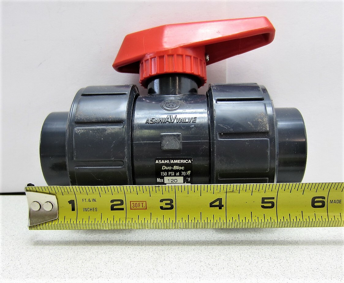 Asahi 1 1/4" PVC Manual Ball Valve Socket EPDM New | eBay