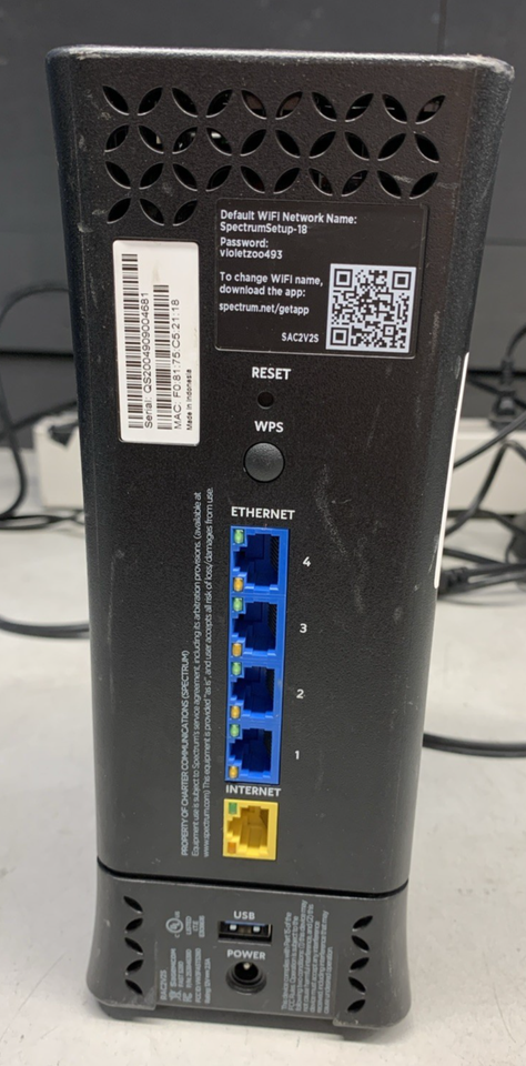 ROUTER- SPECTRUM CABLE MODER & WIRELESS WIFI ROUTER SAC2V2S | eBay