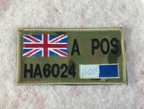 Royal Signals MTP Union Jack Zap Blood Group Badge Army Military Patch ...