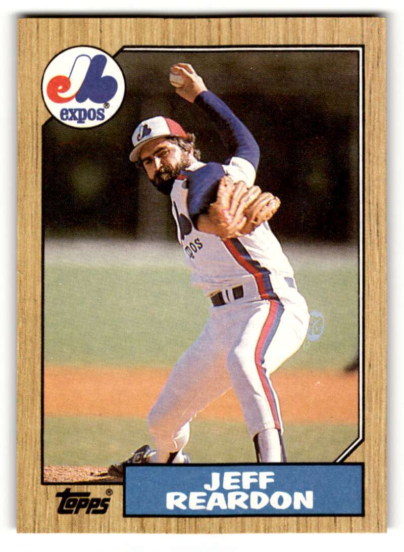 1987 Topps #165 Jeff Reardon Montreal Expos Baseball Cards EX/NM ID ...