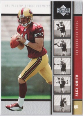 ALEX SMITH RC 2005 UPPER DECK NFL ROOKIE PREMIERE ROOKIE CARD # 2 QB SF ...