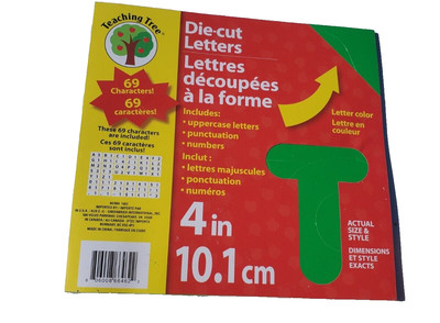 Bulletin Board Die-Cut Letters Numbers 69 Characters, 4" New Green ...