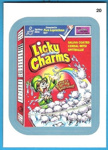 LICKY CHARMS 2013 Topps Wacky Packages BLUE PARALLEL Sticker Card #20 ...