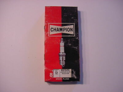 NOS Eight Champion Spark Plugs RV15YC (Copper Plus Resistor) Stock No ...