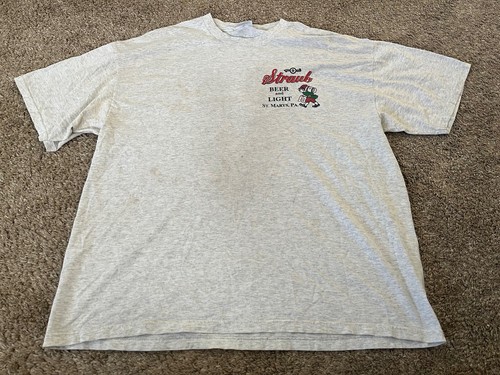 Vtg Straub Beer and Light Straub Brewery St. Marys PA T Shirt Men XL ...