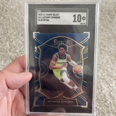 2020-21 Panini Select #61 Anthony Edwards Blue Retail SGC 10 Gem Mint ...